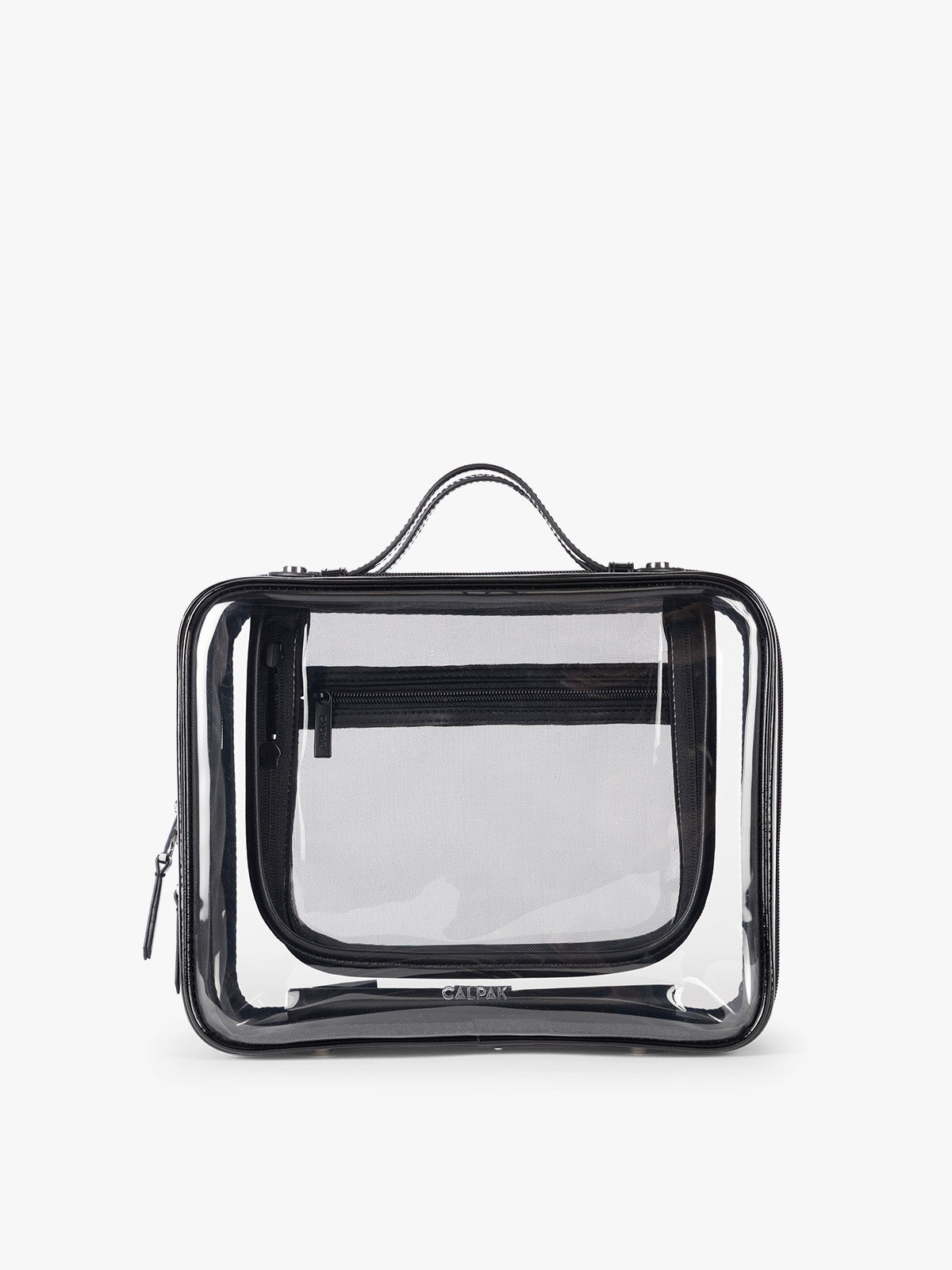 Large Clear Cosmetics Case in Glazed Dark Cherry | CALPAK