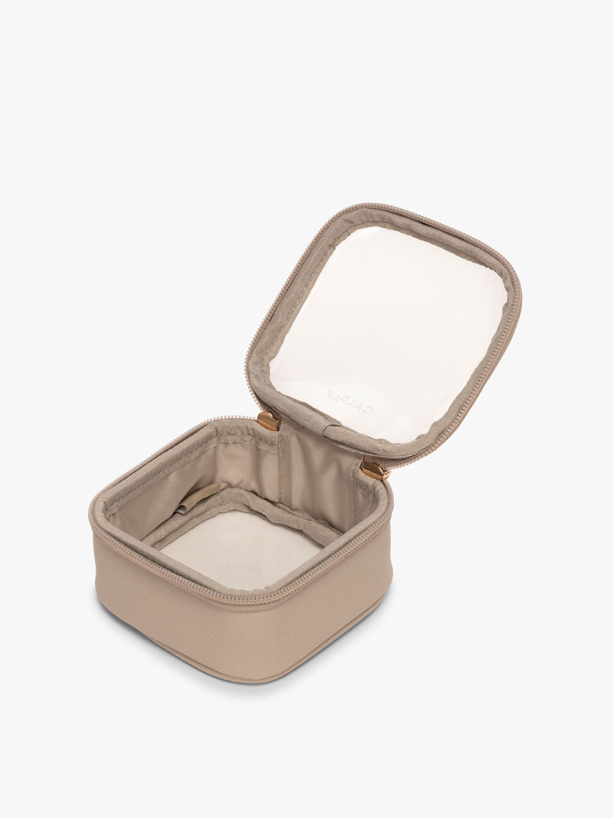 Tiny Clear Cosmetics Case in Stone | CALPAK