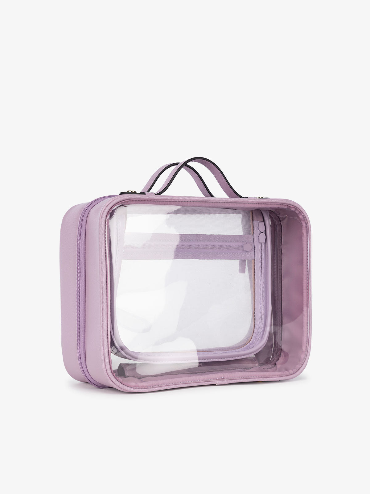 Large Clear Cosmetics Case in Lavender | CALPAK