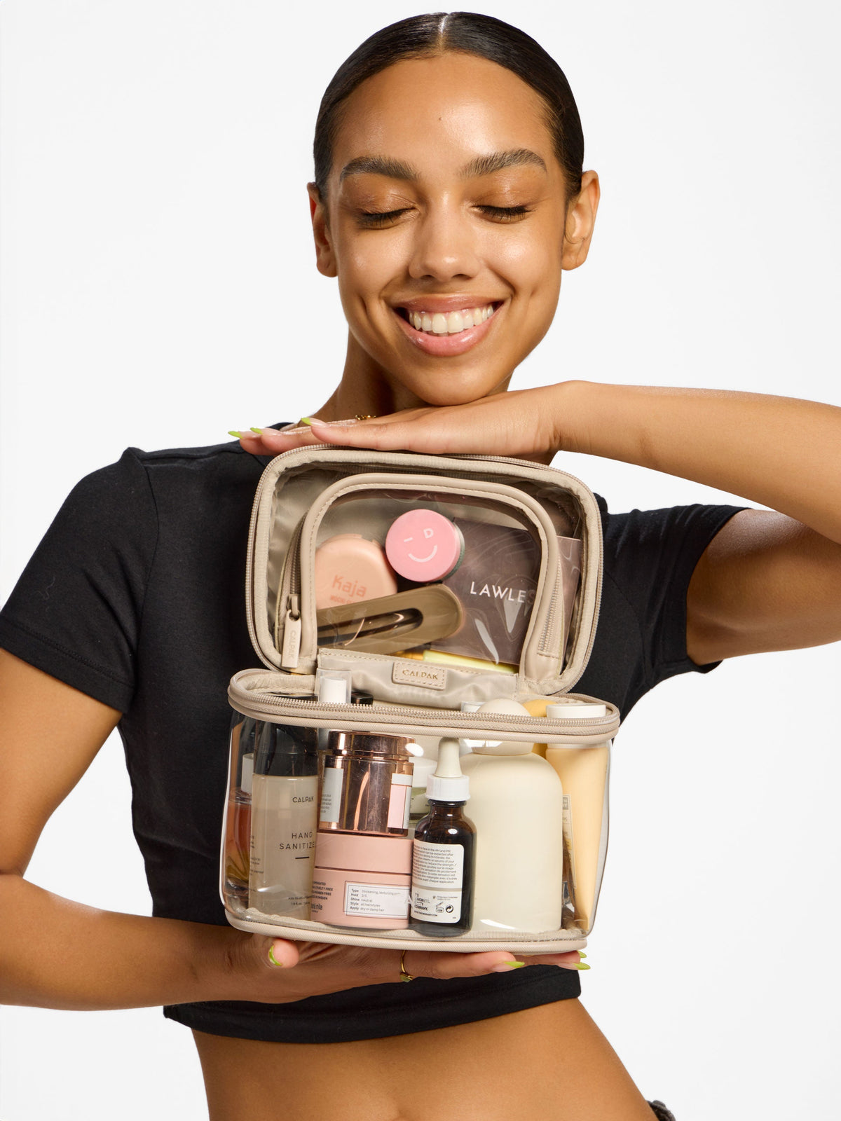 Clear Train Case with Top Compartment | CALPAK