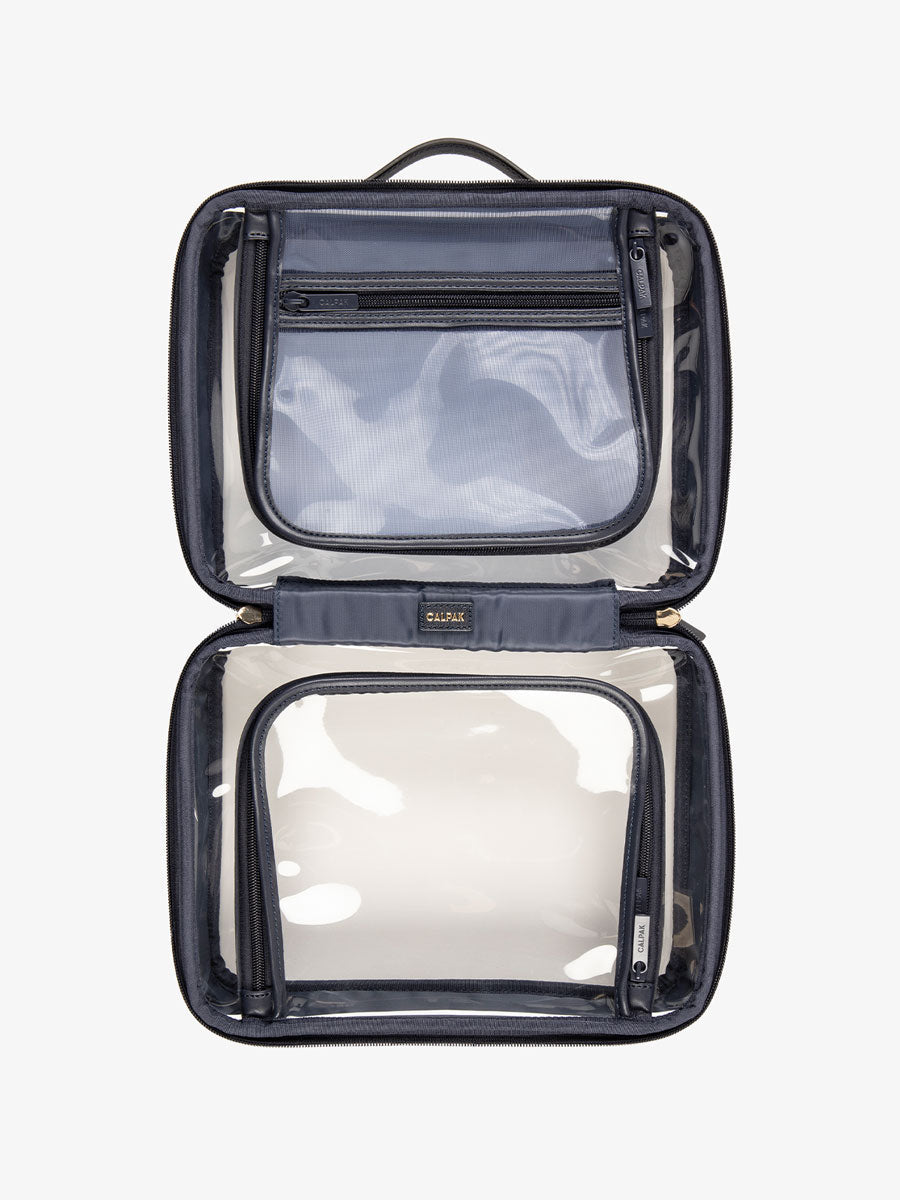 Large Clear Cosmetics Case in Mauve | CALPAK