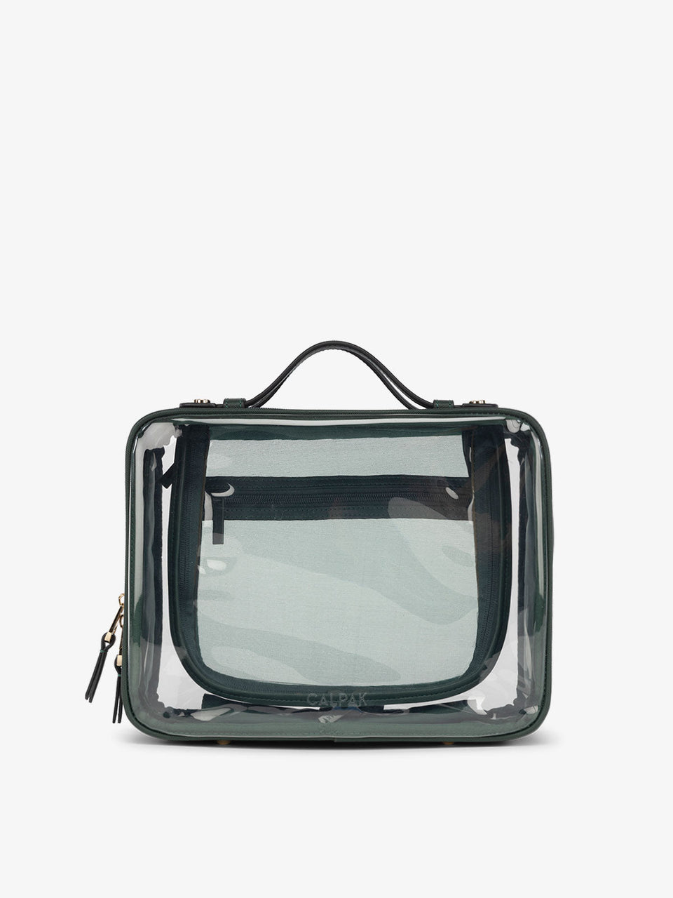 Large Clear Cosmetics Case in Emerald | CALPAK