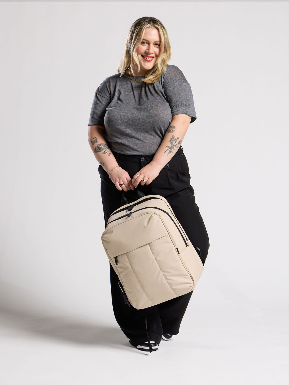 Luka 17 inch Laptop Backpack in Oatmeal | CALPAK