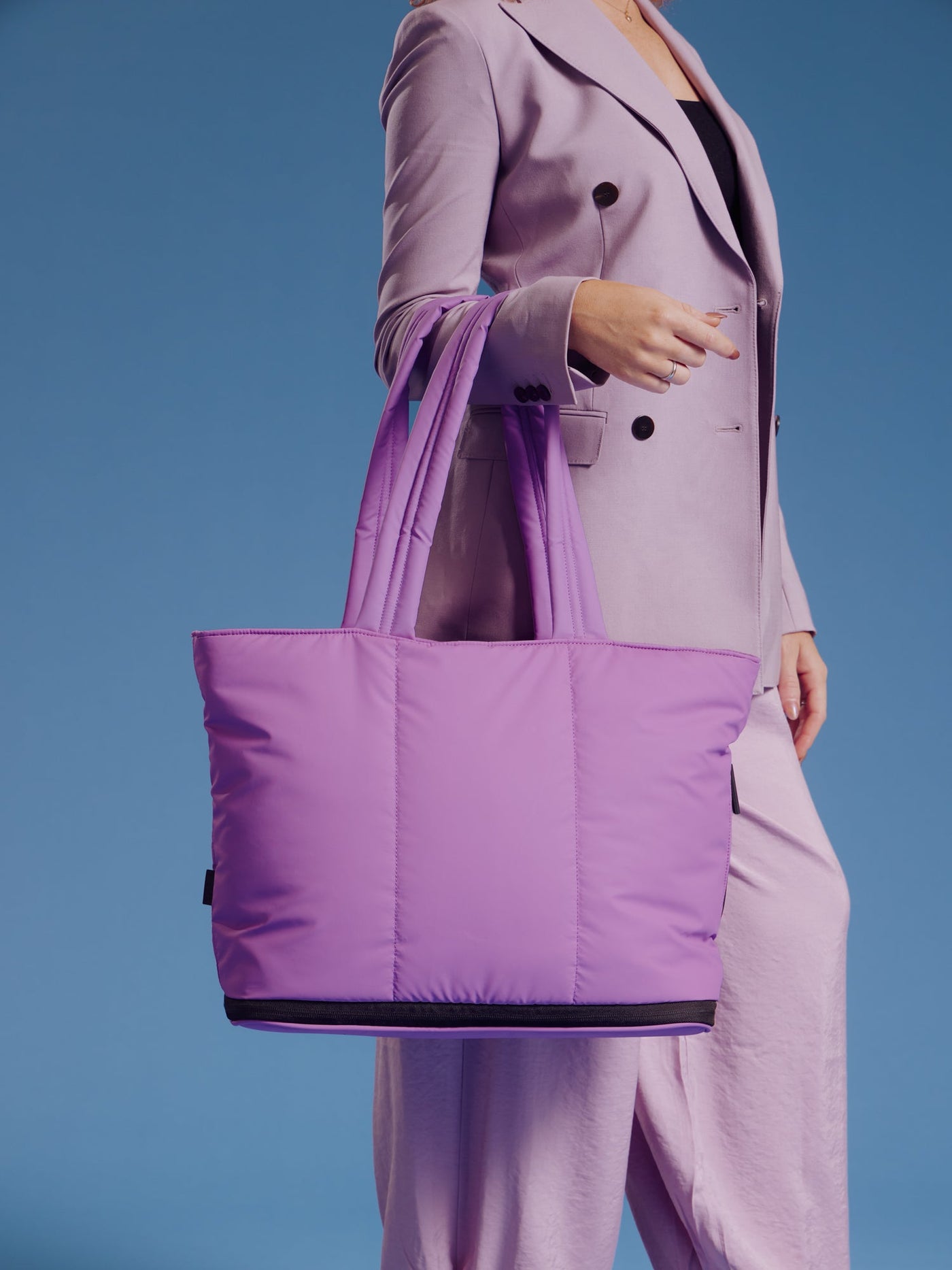 Luka Expandable Laptop Tote in Lilac | CALPAK