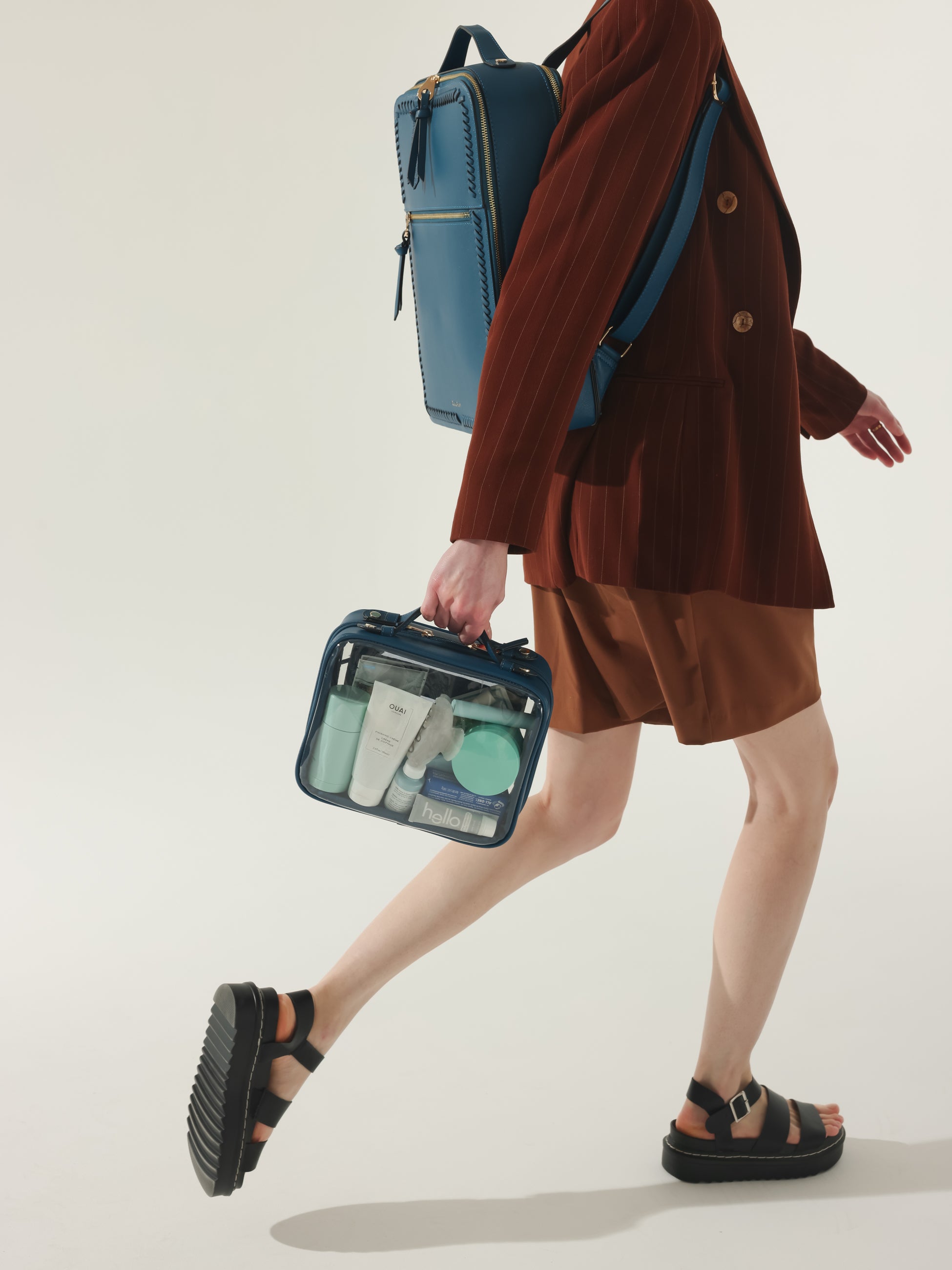 Clear Train Case with Top Compartment | CALPAK