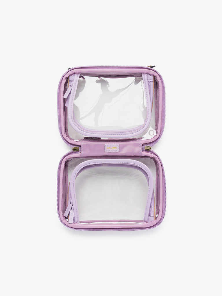 Small Clear Cosmetics Case in Lavender | CALPAK