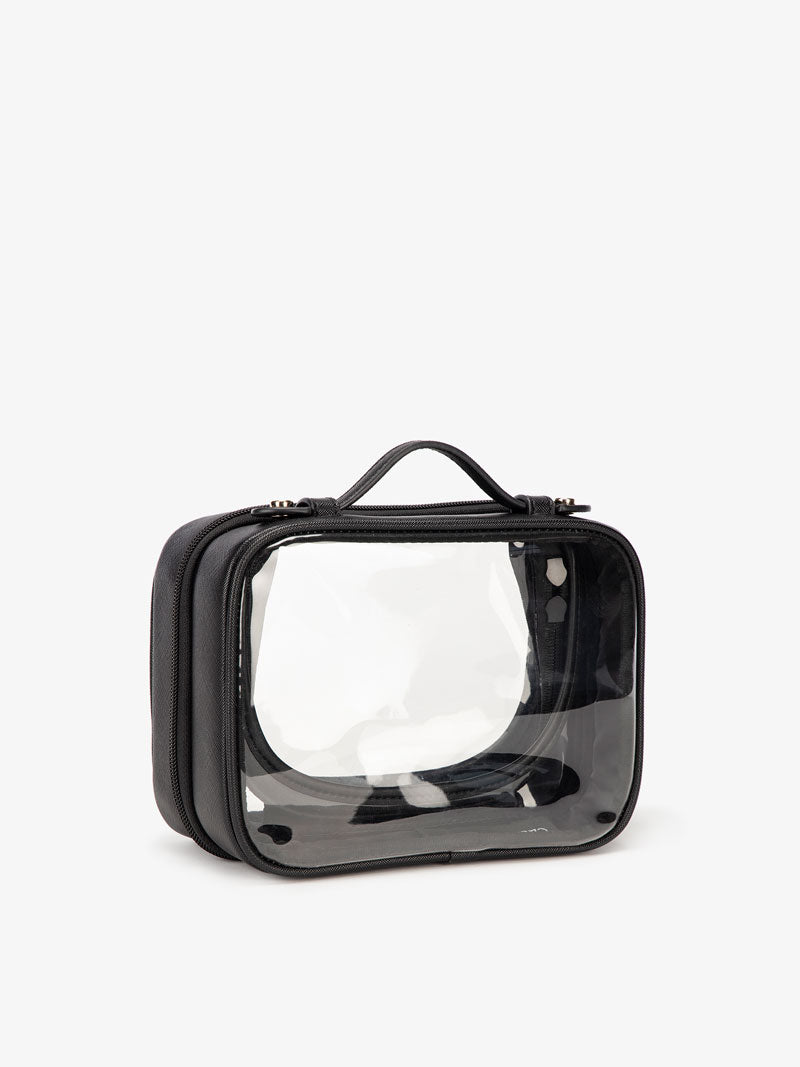 Small Clear Cosmetics Case in Black | CALPAK