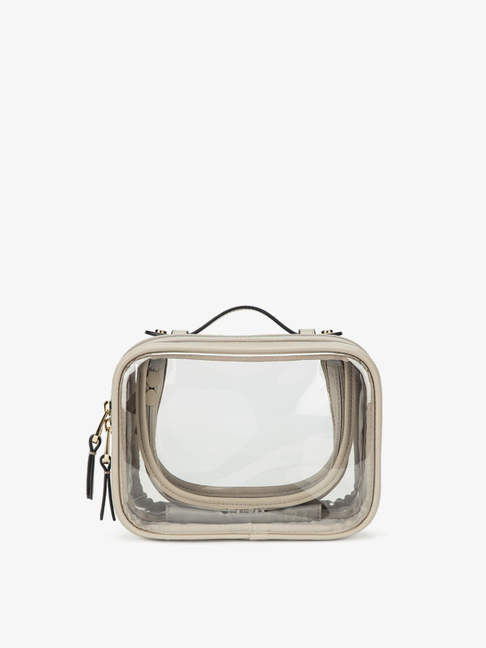 Small Clear Cosmetics Case in Stone | CALPAK