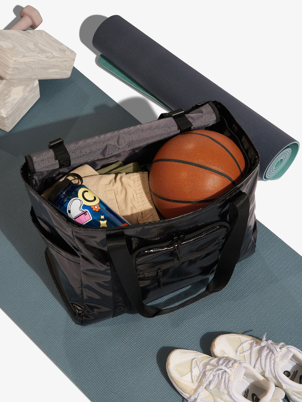 Terra 35L Water Resistant Zip Tote Bag in Obsidian | CALPAK