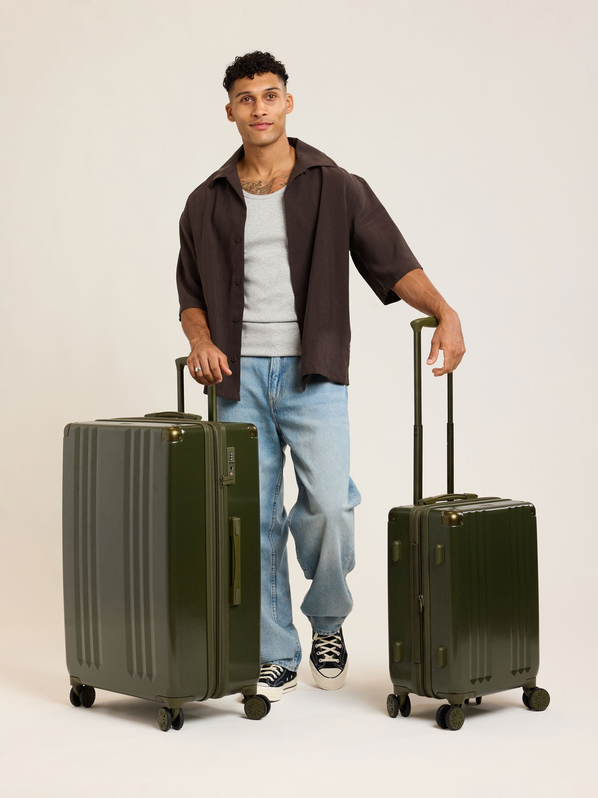 Ambeur 2-Piece Luggage Set in Pine | CALPAK