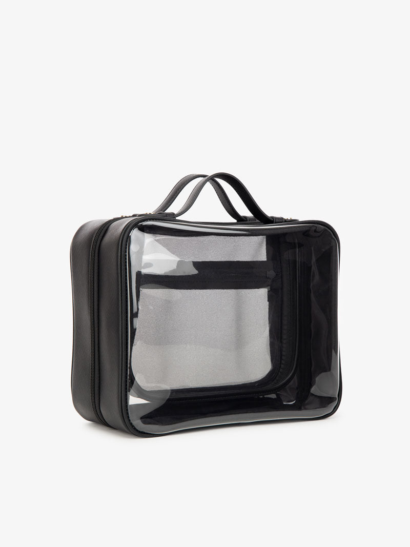 Large Clear Cosmetics Case in Emerald | CALPAK