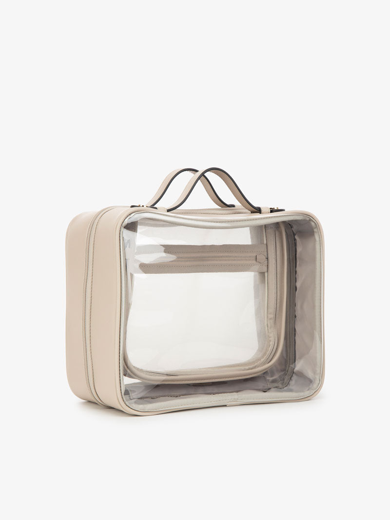 Large Clear Cosmetics Case in Mauve | CALPAK